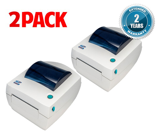 [2-PACK] Zebra LP-2844 Printer Shipping & Barcode Label Printer